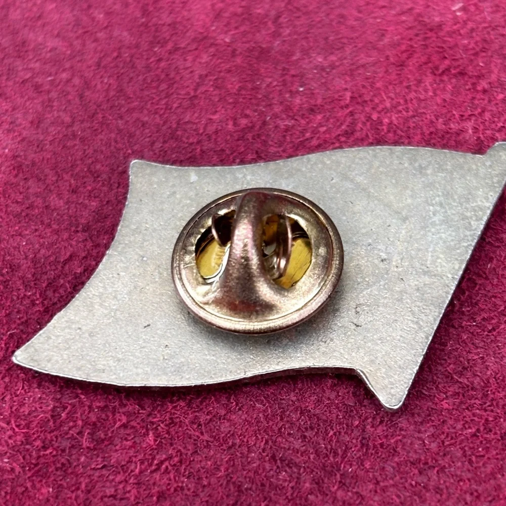 Other | Red And Cream Enamel Flag Pin | Poshmark